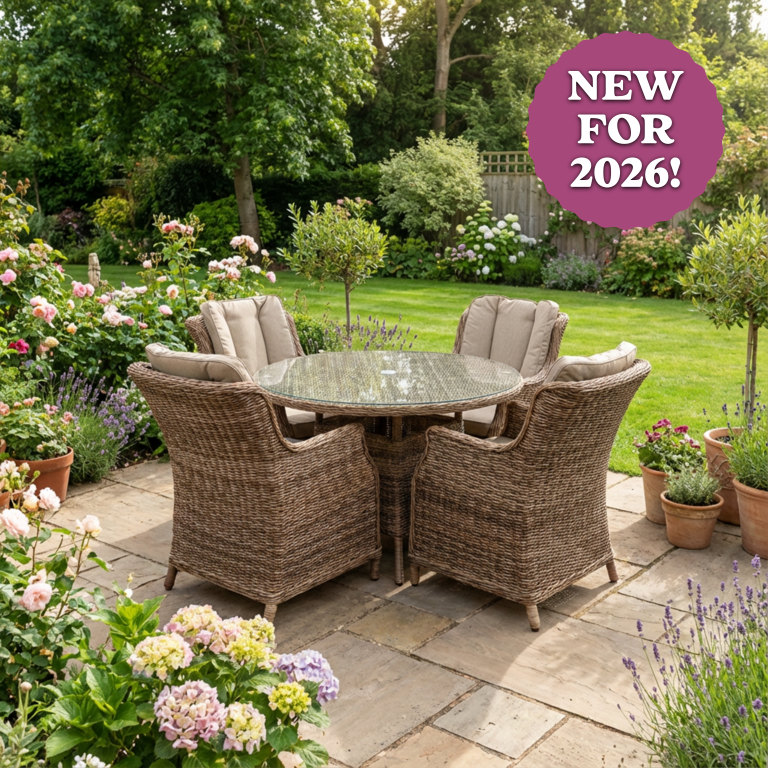 Olivia Cotswold 4 Seat Dining Set | Garden Furniture Global